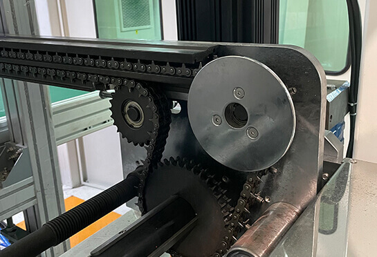 The toothed chain made of 65#Mn, helping convey sheet. Aluminum rails ...